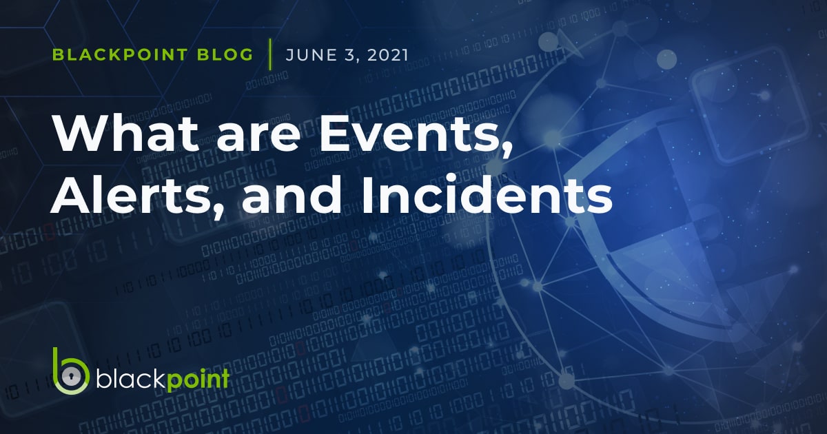 What are Events, Alerts, and Incidents - Blackpoint