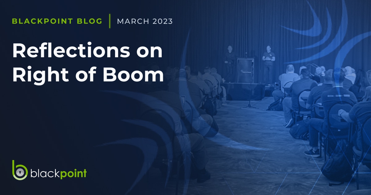 Reflections on Right of Boom - Blackpoint