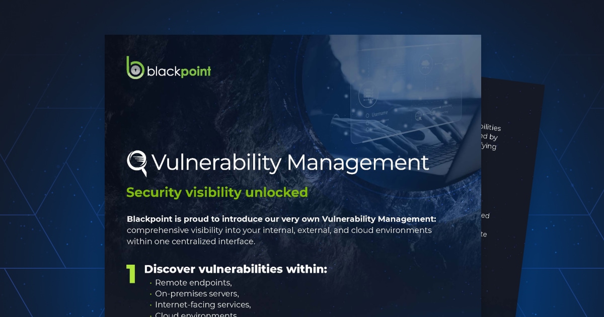 Vulnerability Management - Blackpoint
