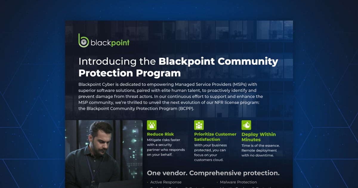 Blackpoint Community Protection Program - Blackpoint